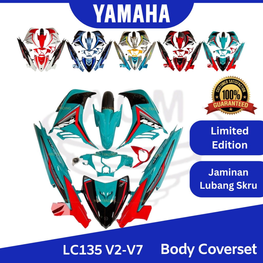 YAMAHA LC135 New MXKing 2024 Design Tanam Sticker Stripe Strike LC 135 ...