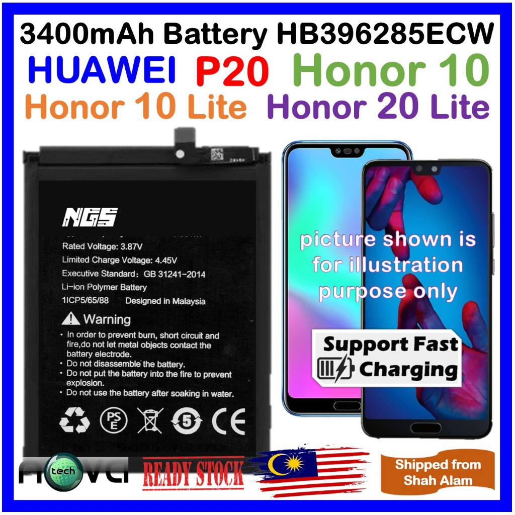 ORIGINAL NGS Brand 3400mAh Battery HB396285ECW HB396286ECW Fit For ...
