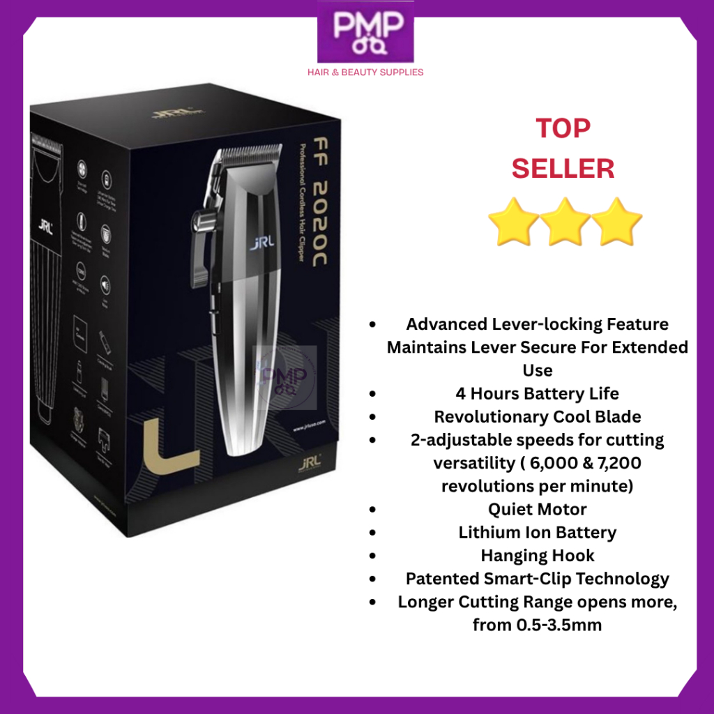 JRL (Professional )FreshFade Cordless Hair Clipper 2020C (silver ...