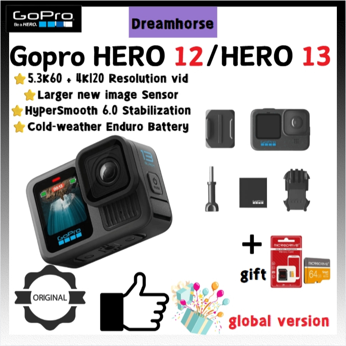 GoPro HERO 13 Black /GOPRO HERO 12– Waterproof Action Camera with 5.3K ...