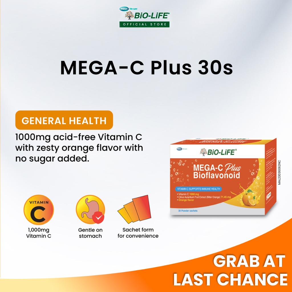 [GRAB AT LAST CHANCE] BiO-LiFE Mega C Plus Bioflavonoid 30 sachets ...
