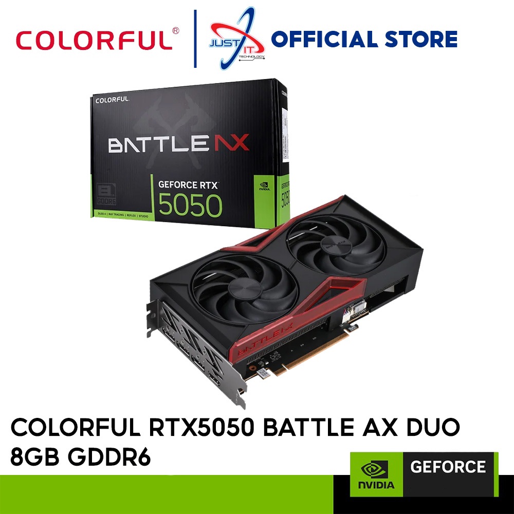 COLORFUL GeForce RTX 5050 BATTLE AX DUO 8GB GDDR6 GRAPHICS CARD ...