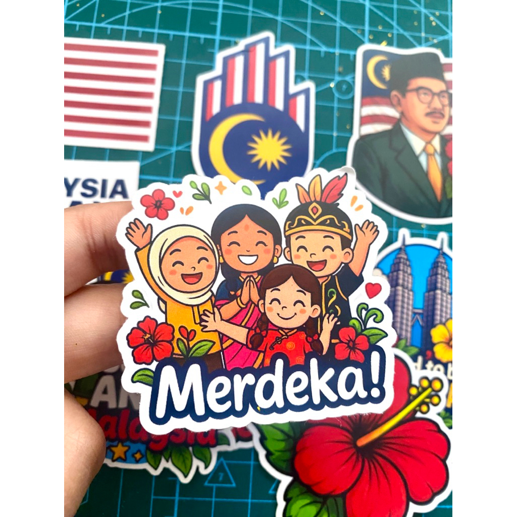 Sticker Pelekat Merdeka | Saiz 6cm | Tema Patriotik Malaysia | Madani ...