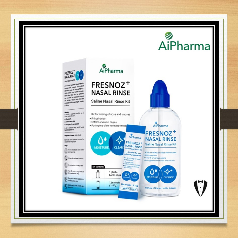 [EXP: 03.2027] FRESNOZ NASAL RINSE (SALINE NASAL RINSE KIT) STARTER KIT ...