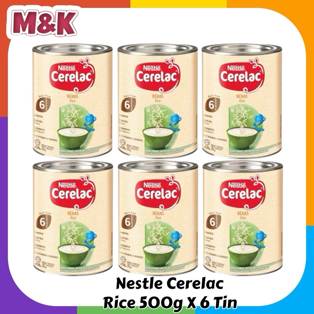 Nestle Cerelac Rice 500g X 6 Tin Exp:03/2026 | Shopee Malaysia