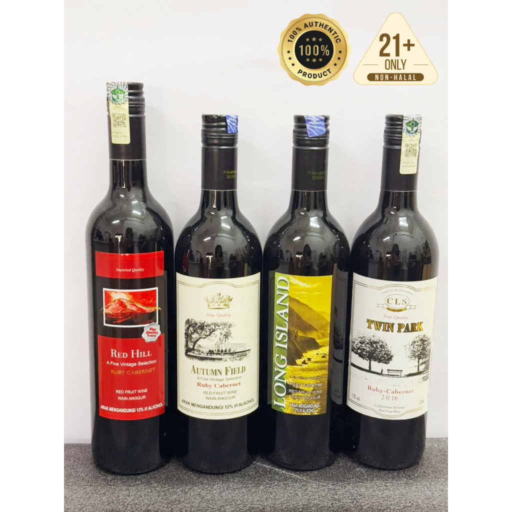 Red Wine Ruby Cabernet 750ml (Red Hill/Autumn Field/Twin Park/red hill ...