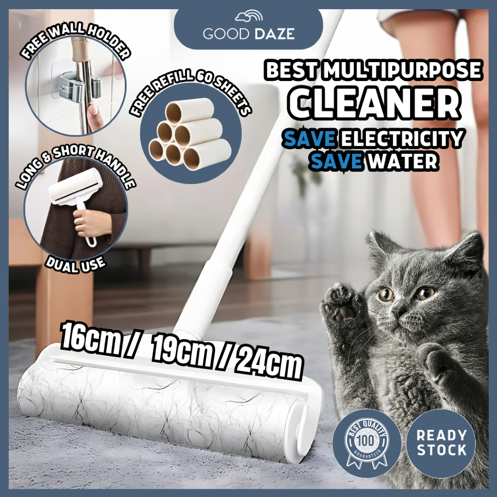 Sticky Lint Roller Detachable Dust Hair Pet Fur Remover Bulu Roller ...