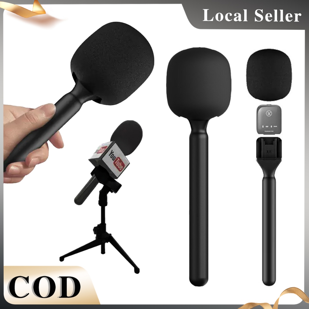 Interview Microphone Grip Lavalier Handheld Stick Untuk Rakaman Video ...