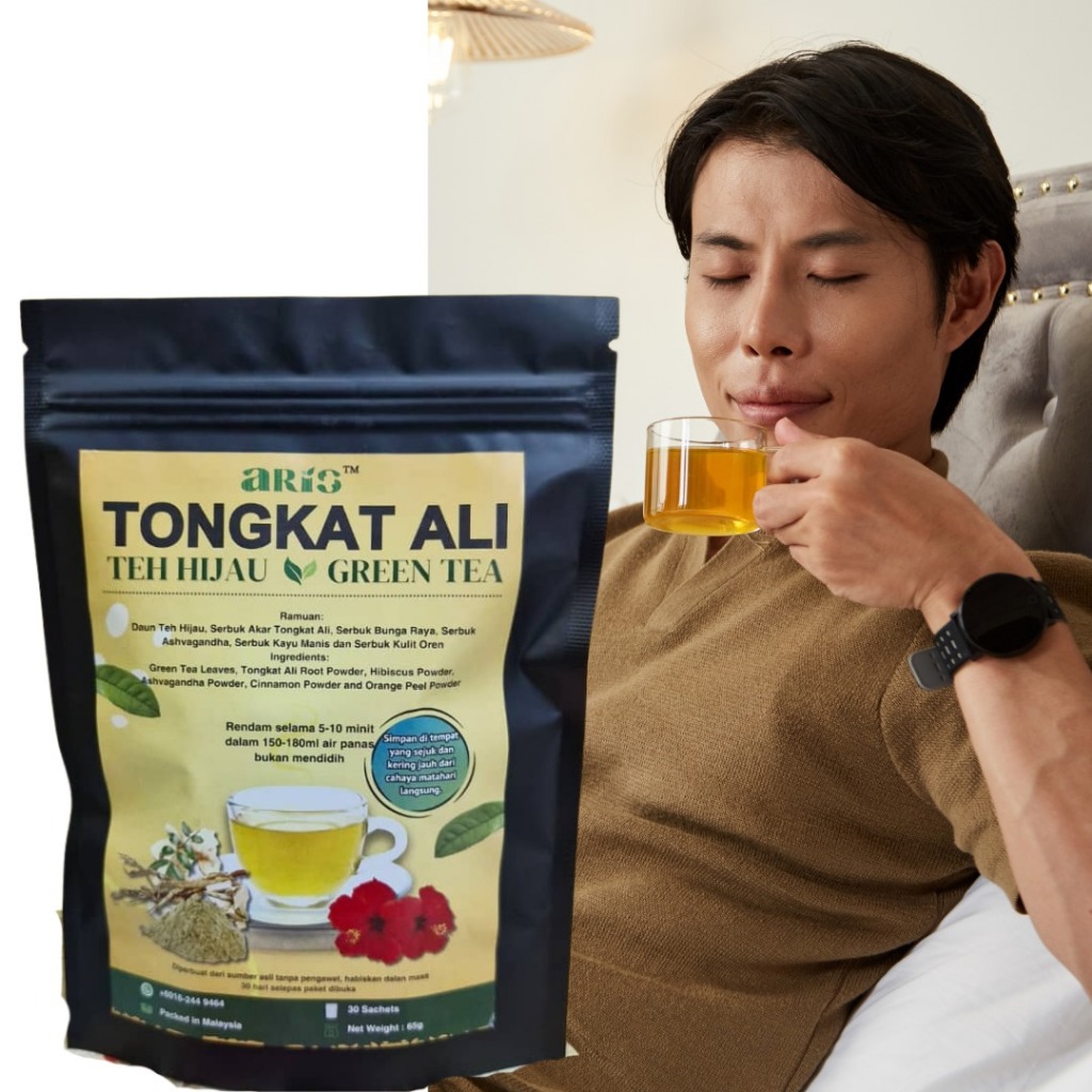 Aris Teh Tongkat Ali Green Tea 30 Uncang Vitamin C | Shopee Malaysia