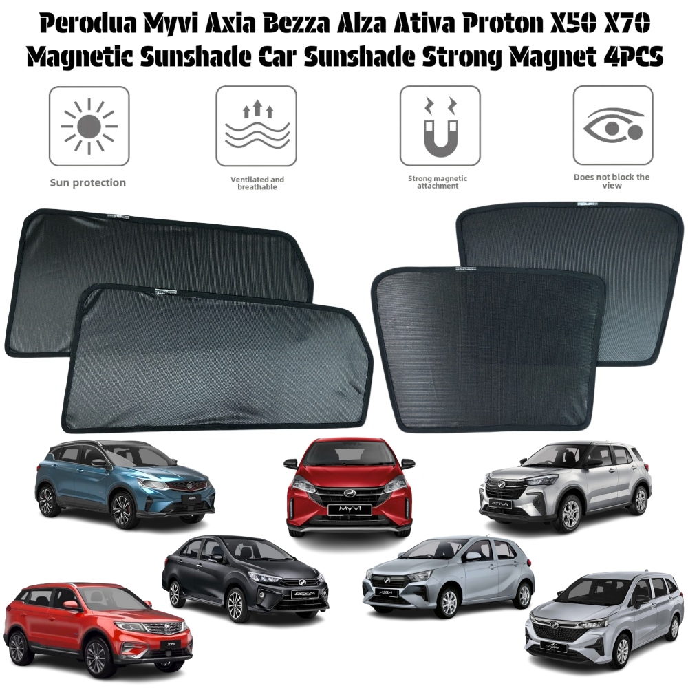 Perodua Myvi Axia Bezza Alza Ativa Proton X50 X70 Magnetic OEM Sunshade ...