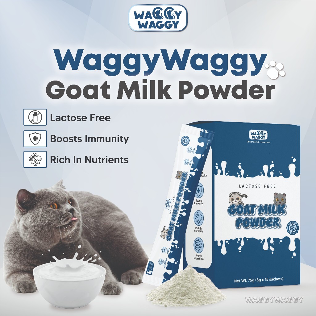 WaggyWaggy Pet Goat Milk Powder Probiotic Prebiotic Cat Dog (5gm ...
