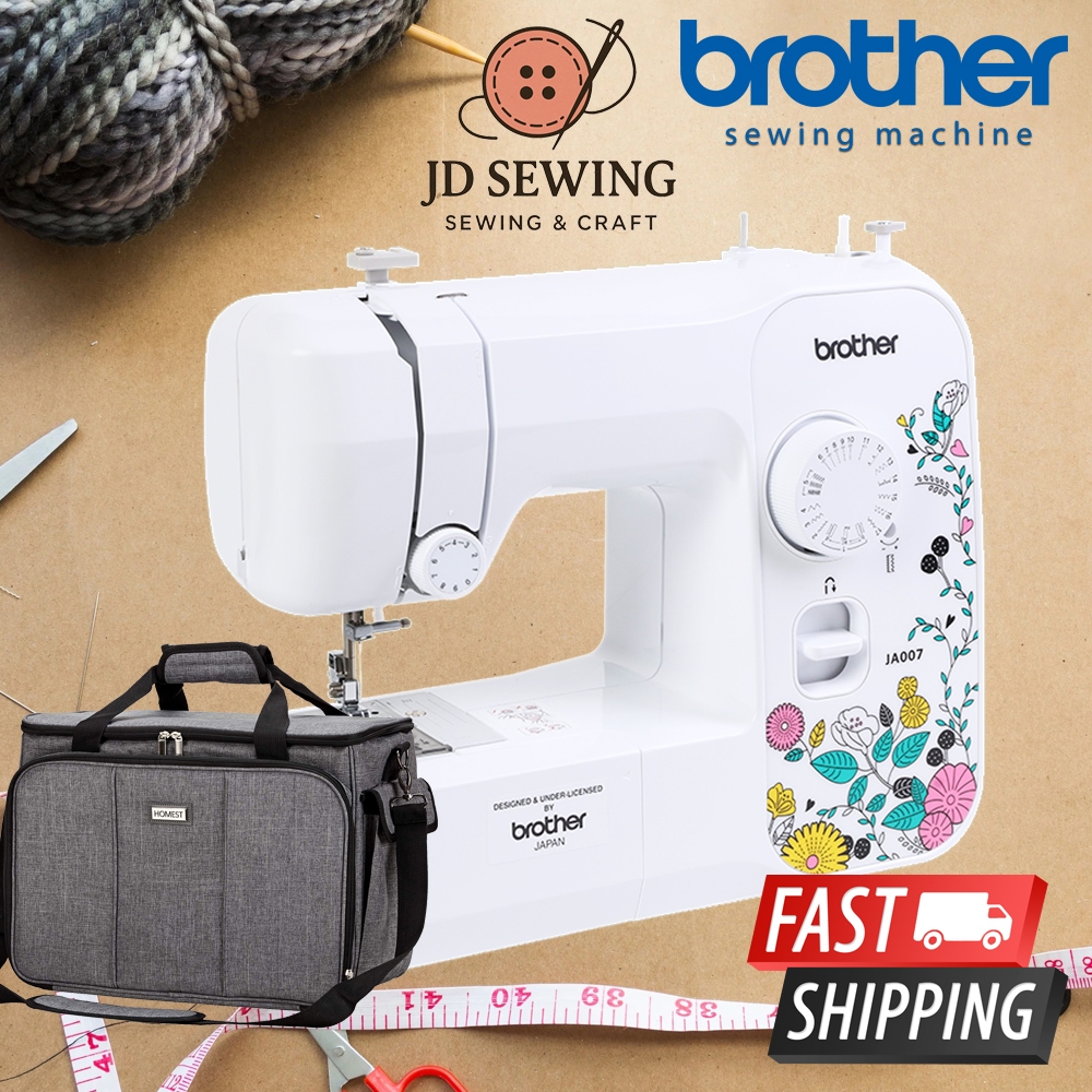 Mesin Jahit Brother Portable Home Sewing Machine JA007 17 Stitch ...