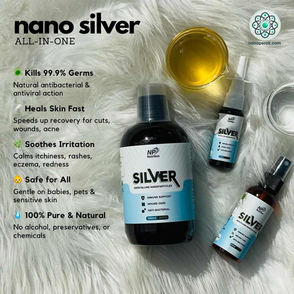 🥇 NANO PERAK NP NUTRITION Nano Silver Colloidal Silver Disinfect ...