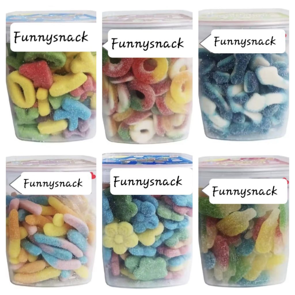 500g ALIBABA Gummy Blue Shark Flower Alphabet Ice Cream Donut Ring ...