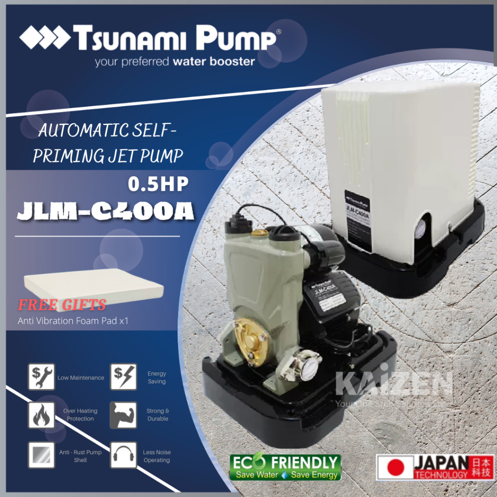 TSUNAMI PUMP MAIN PIPE ASSIST JLM-C400A AUTOMATIC SELF-PRIMING JET PUMP ...