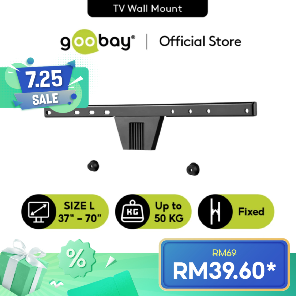 Goobay Basic Fix Series TV Wall Mount (37-70") | Shopee Malaysia