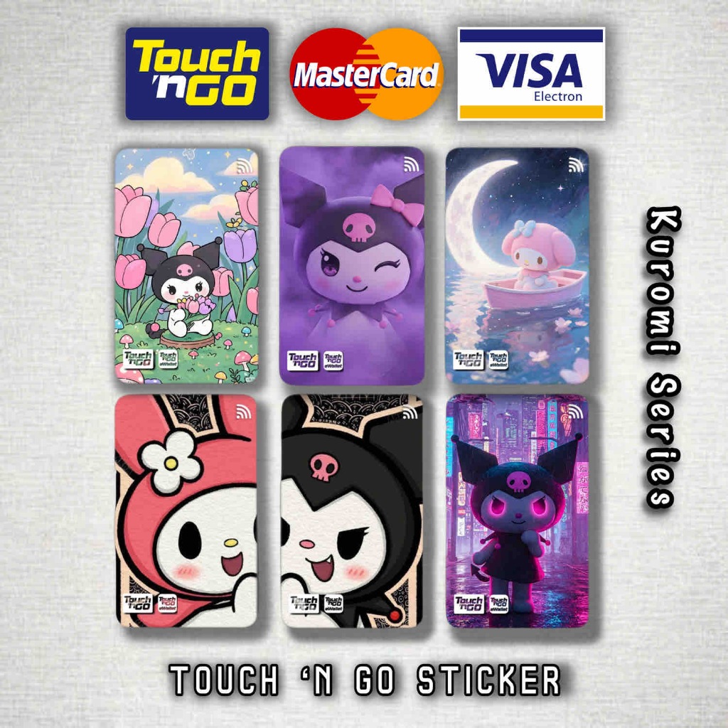 ( KUROMI Series ) Touch n Go Card Sticker Cover TNG / MASTER / VISA / CREDIT/ DEBIT CARD ...