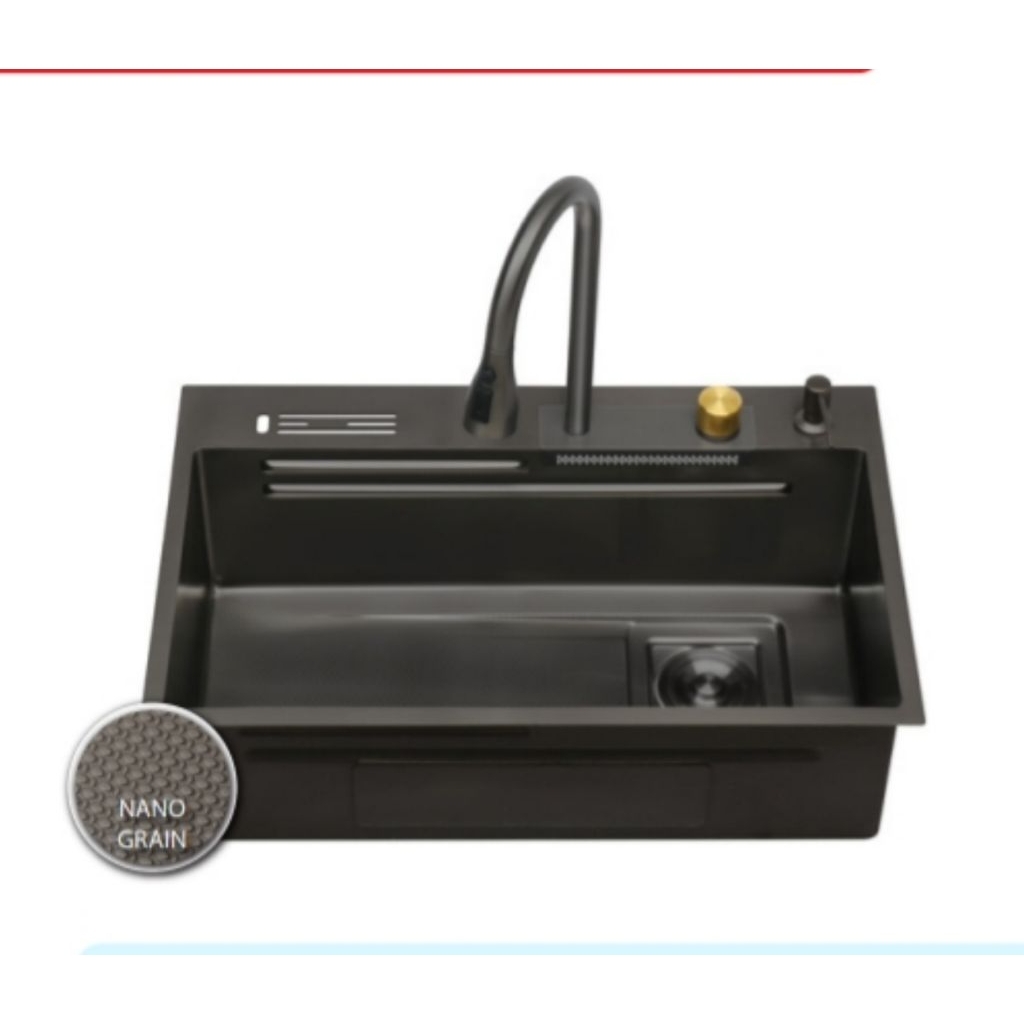 cabana kitchen sink nl series nanograin no logo ks7544-bl-nl | Shopee Malaysia