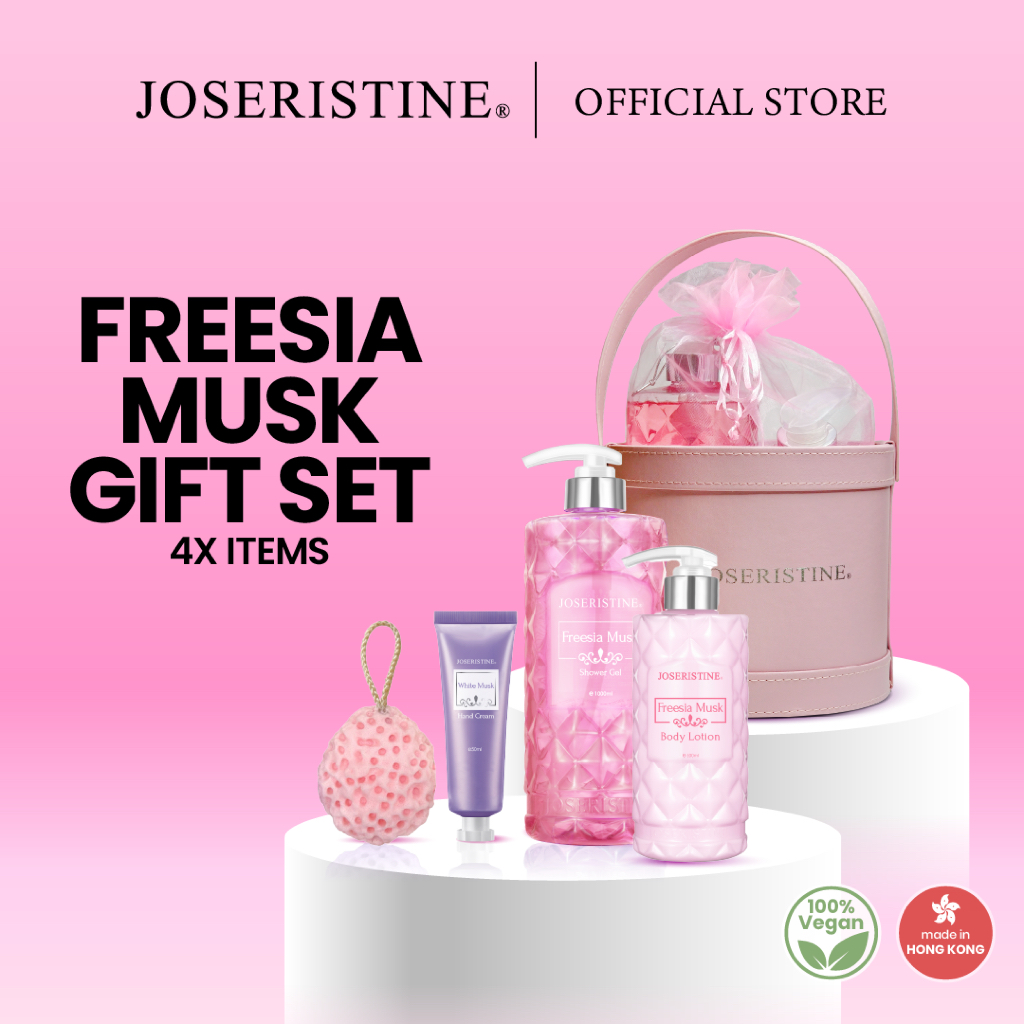 JOSERISTINE Freesia Musk Body Care Gift Set - Shower Gel + Body Lotion ...