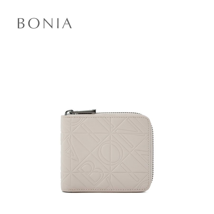 Bonia Dark Grey Stallone Argilla Zipper Short Wallet | Dompet Berzip ...