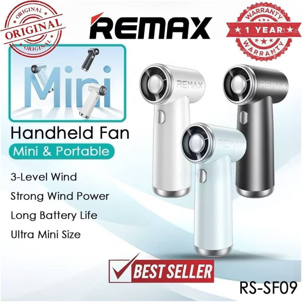 REMAX Kipas Tangan Turbo Cannon Fan Rechargeable Portable ORIGINAL ...