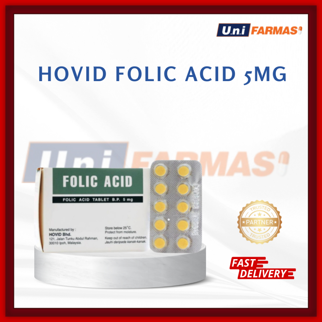 HOVID FOLIC ACID 5MG 1 BOX (10 STRIP) | Shopee Malaysia
