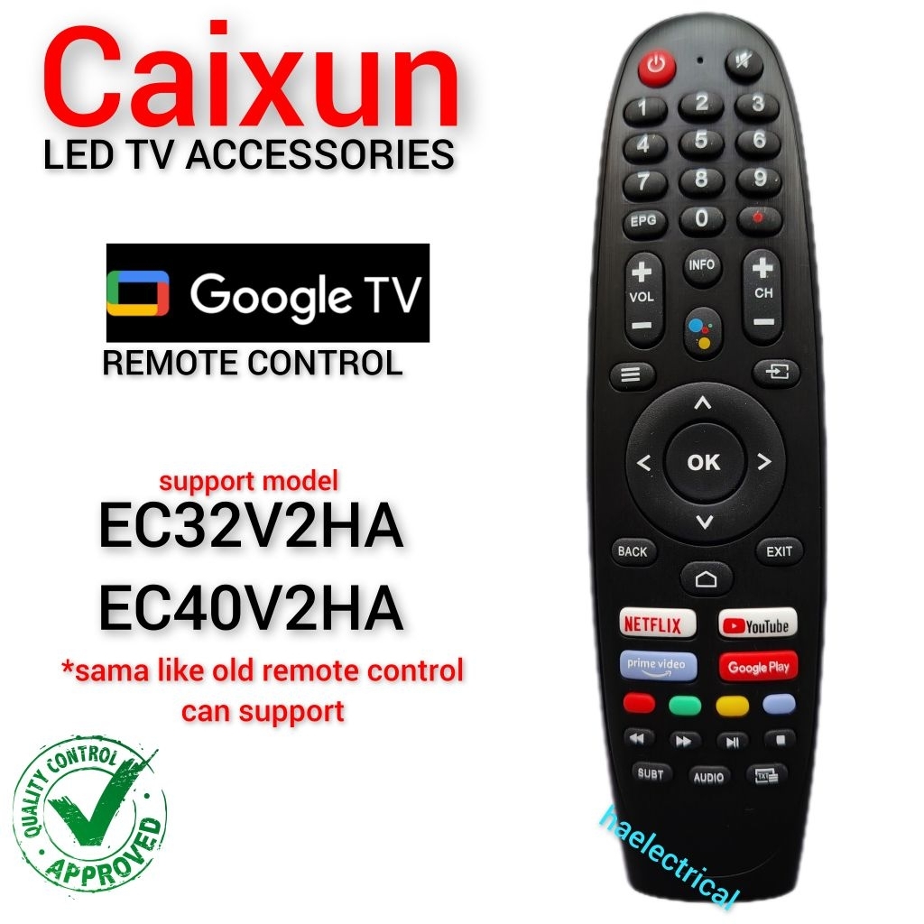 Caixun Google tv remote control EC32V2HA EC40V2HA | Shopee Malaysia