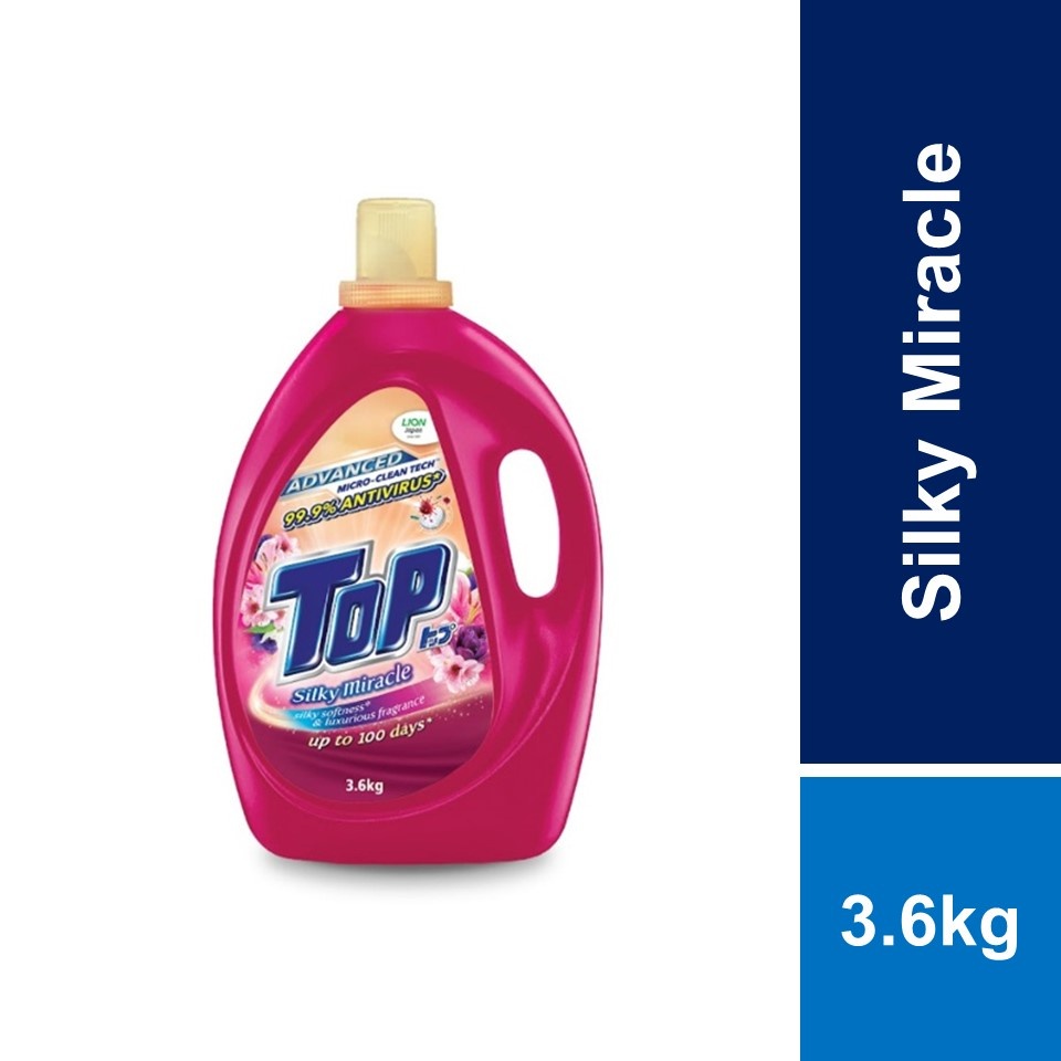 [East Malaysia] Top Liquid Laundry Detergent Silky Miracle 3.6kg | Shopee Malaysia