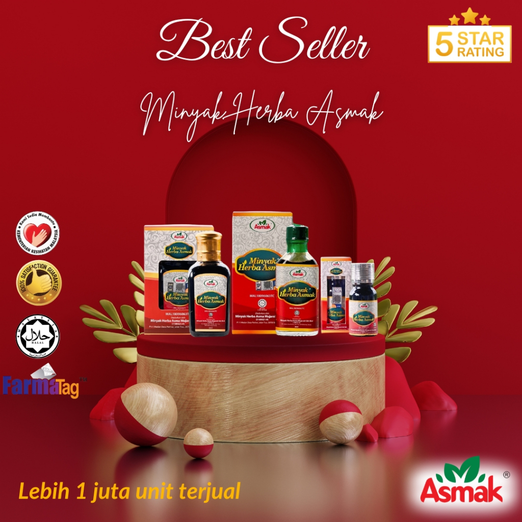 Minyak Herba Asmak Baby Oil Telon Original HQ Untuk Batuk Kahak Baby ...