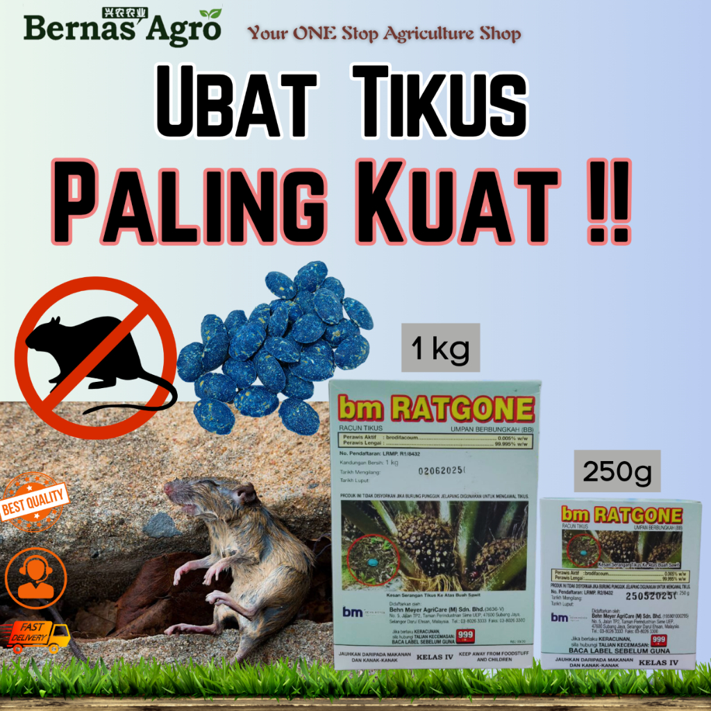 Racun Tikus Biru Sama Storm Biru BASF Umpan Ubat Tikus Killer Paling ...