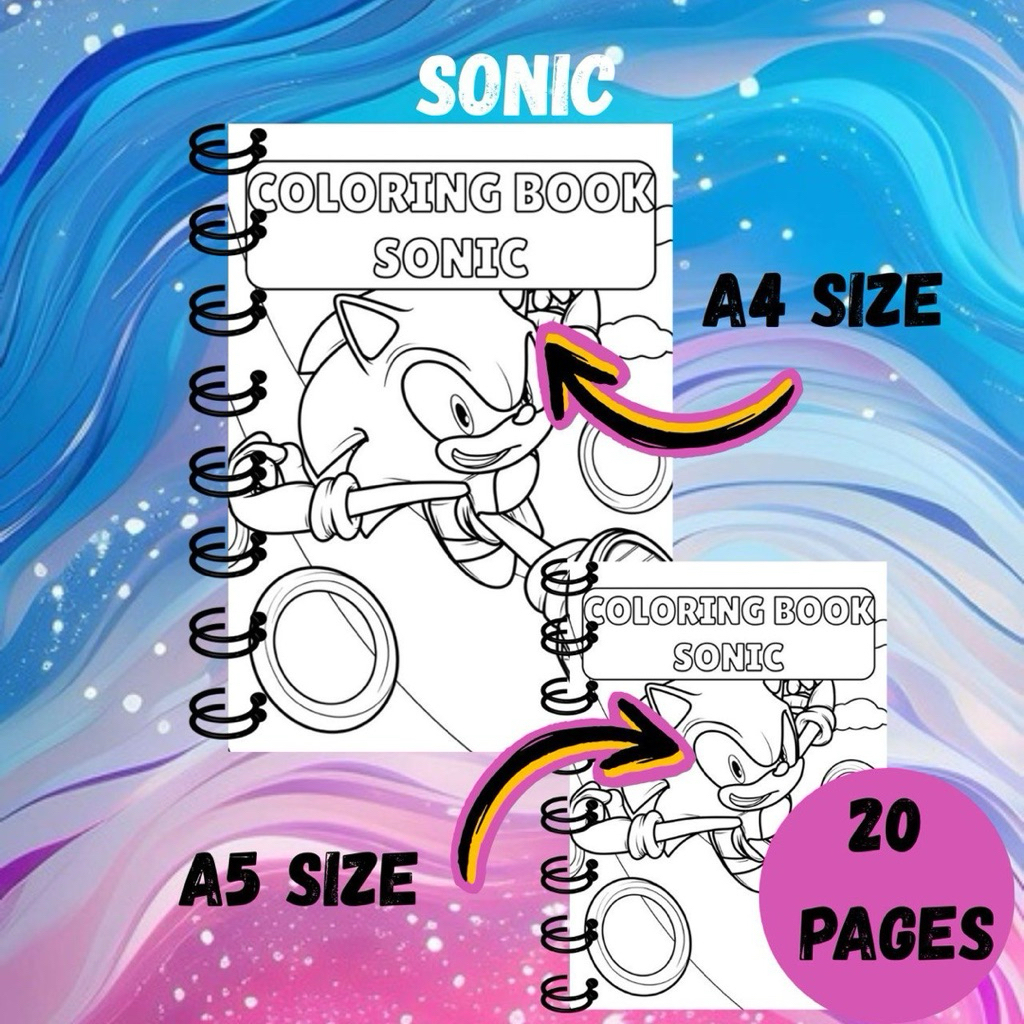SONIC – Buku Mewarna Untuk Kanak-Kanak, Remaja & Dewasa | Coloring Book ...