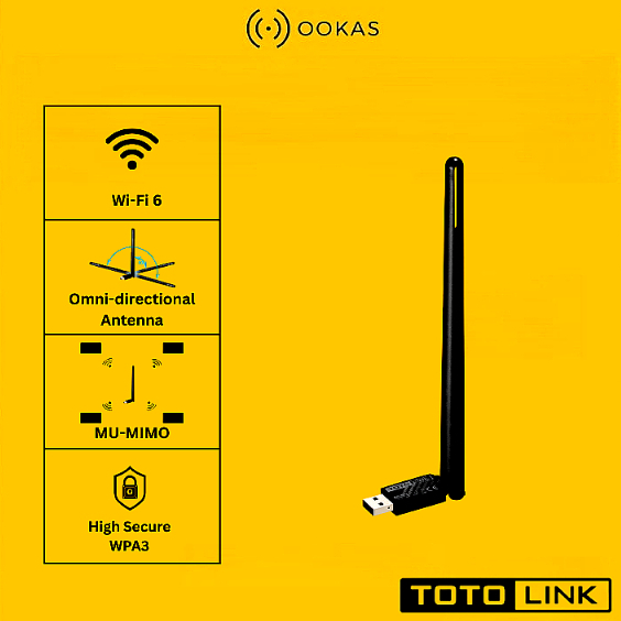 Totolink X900UA Wi-Fi 6 Dual Band USB Adapter: External Antenna I WPA3 ...