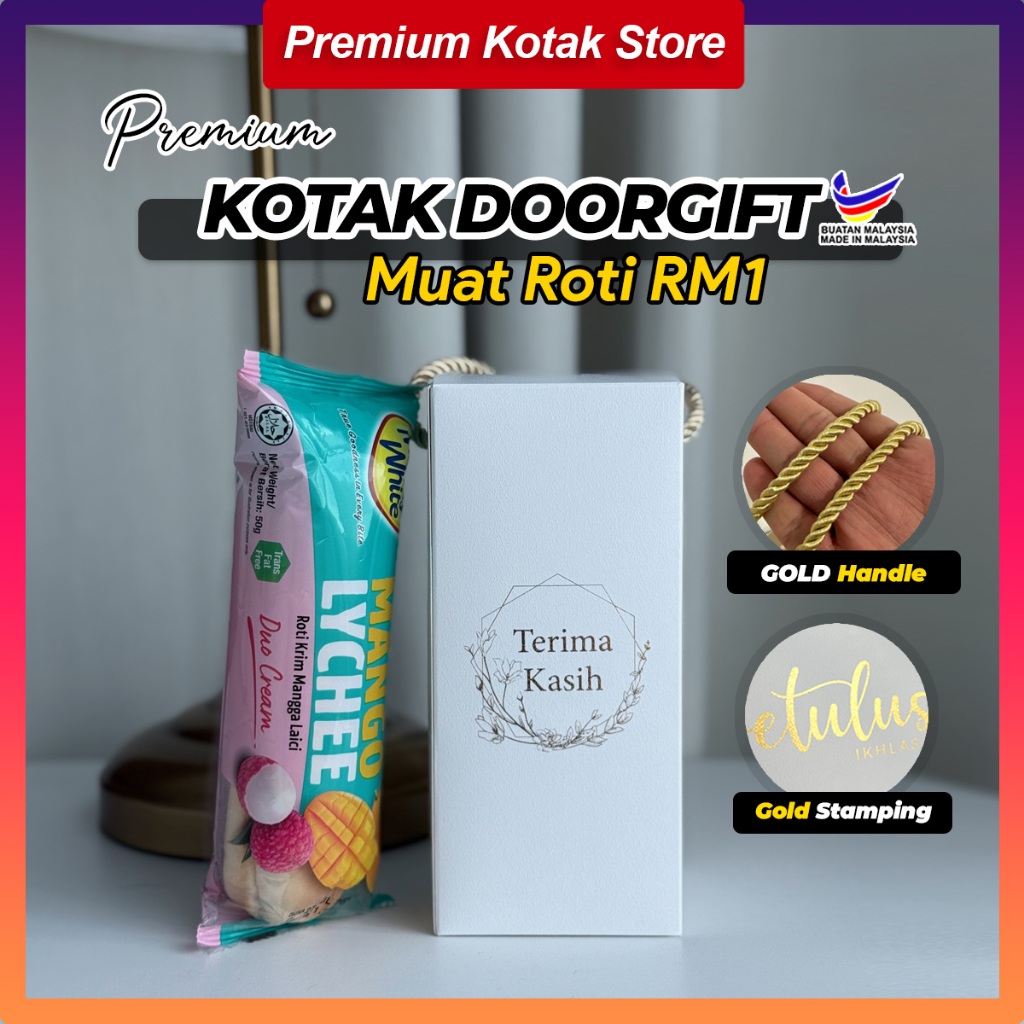 YJL KK88 Kotak Doorgift Kahwin Kenduri Company Doorgift Muat Beras 250g Roti RM1 custom goodies ...