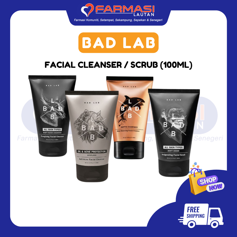 BAD LAB FACIAL CLEANSER / SCRUB 100ML | Shopee Malaysia