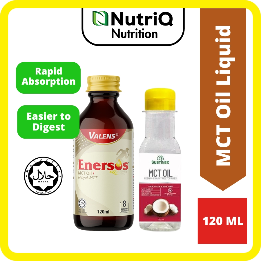 MCT Oil Enersos Valens Sustinex Nova Food Minyak 120 ml Halal Medium Chain Triglycerides Keto ...