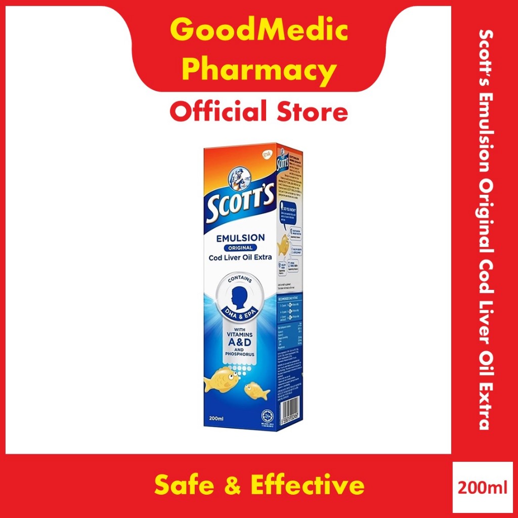 Scott's Emulsion Original Cod Liver Oil Extra (200ml) | Shopee Malaysia
