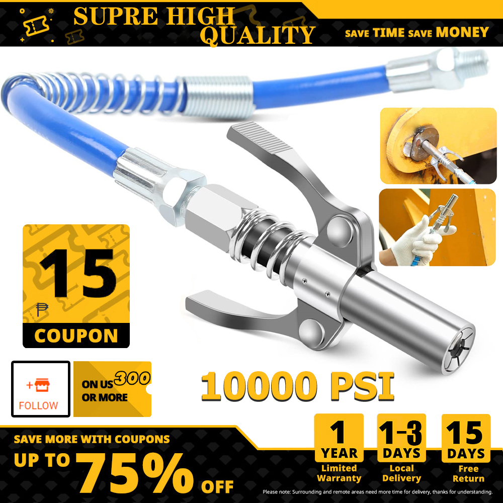 Grease gun nozzle head, high-pressure lock clamp type grease nozzle ...