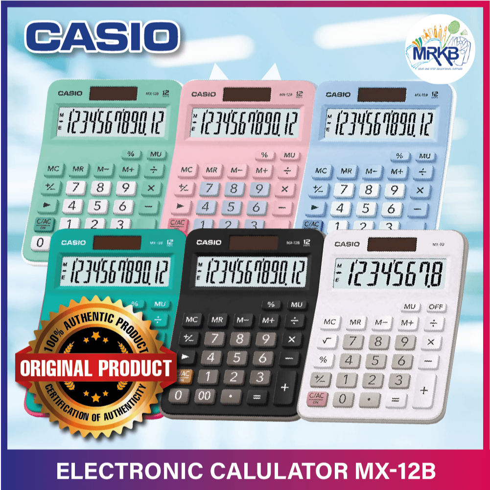 [CASIO] ELECTRONIC CALCULATOR MX-12B | Shopee Malaysia