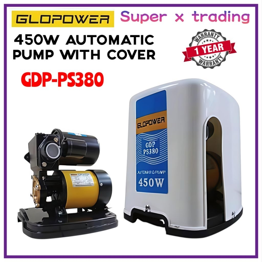 GLOPOWER 450w GDP-PS380 Water Pump Automatic Pam Air Rumah Pam Air ...