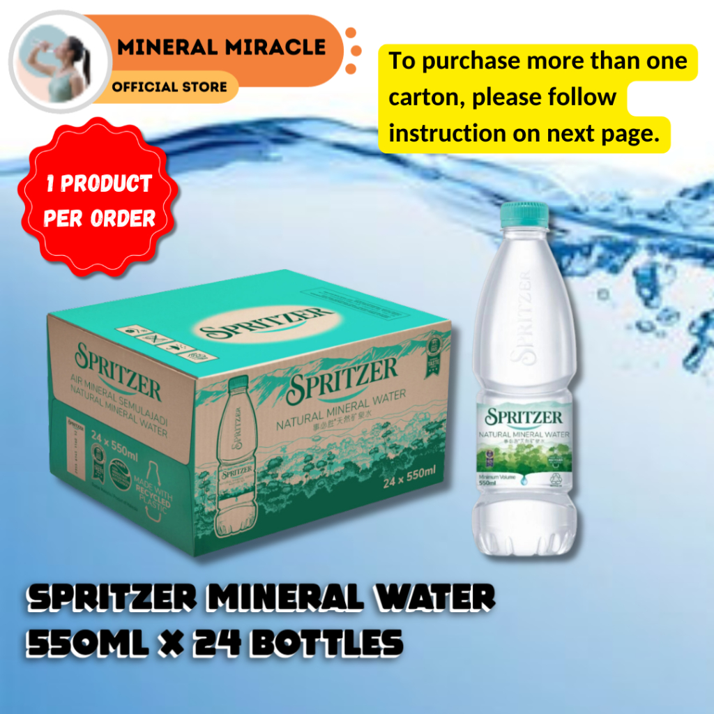 SPRITZER Mineral Water (1 CARTON 550ml x 24 Bottles) | Shopee Malaysia