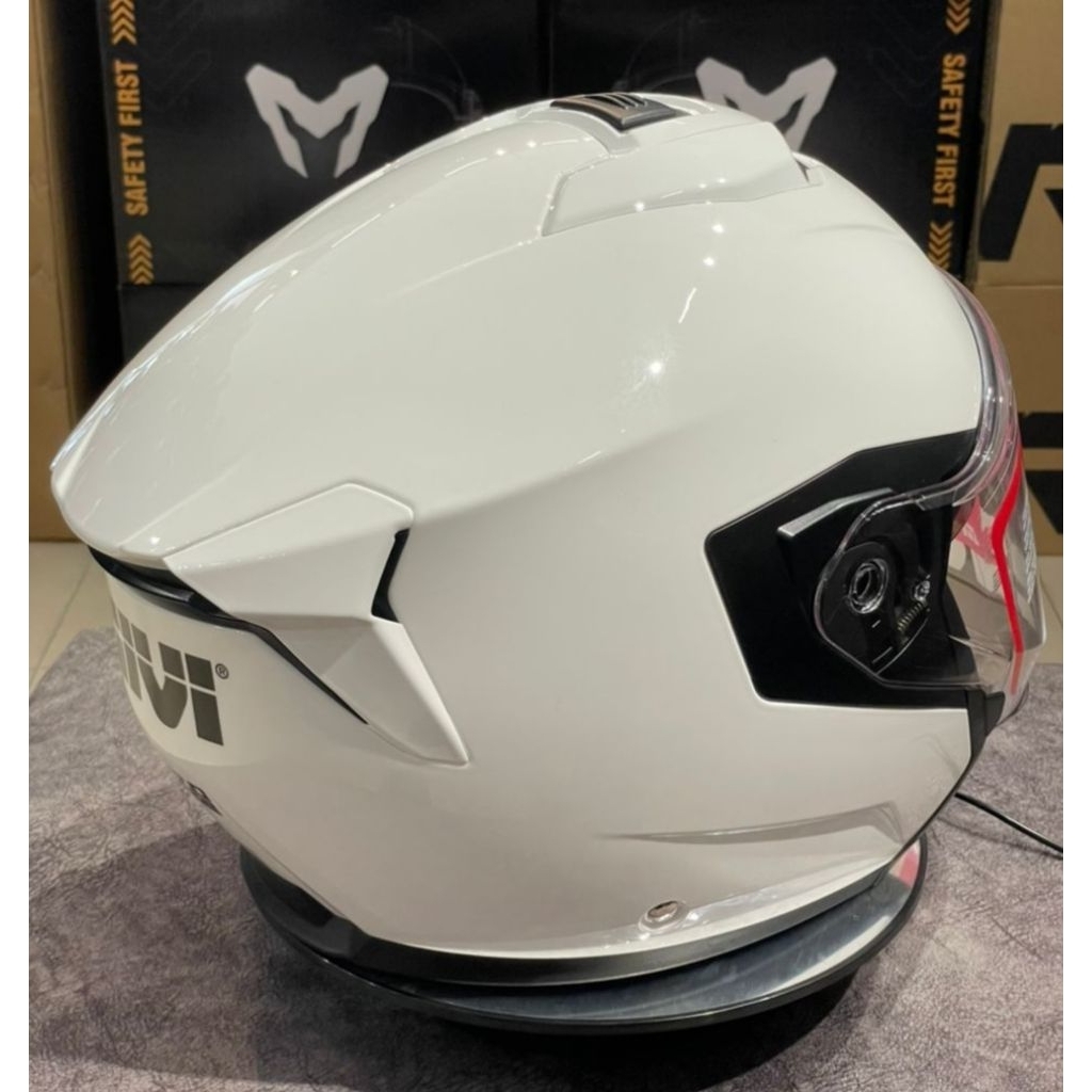 GIVI Helmet Latest Model Latest Graphic M37.0 Grande Solid White ( 1pcs ...