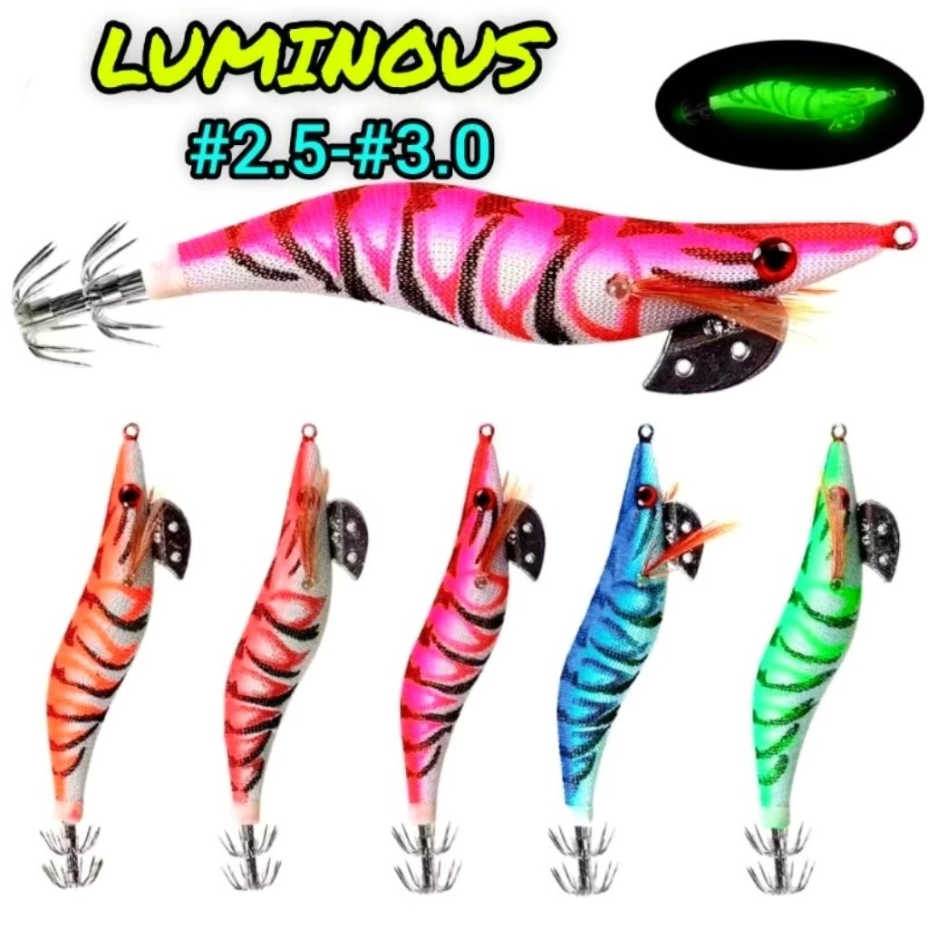 A4 Luminous Squid Jig Candat Sotong Mabang Grow Balance Lures #2.5#3.0 | Shopee Malaysia