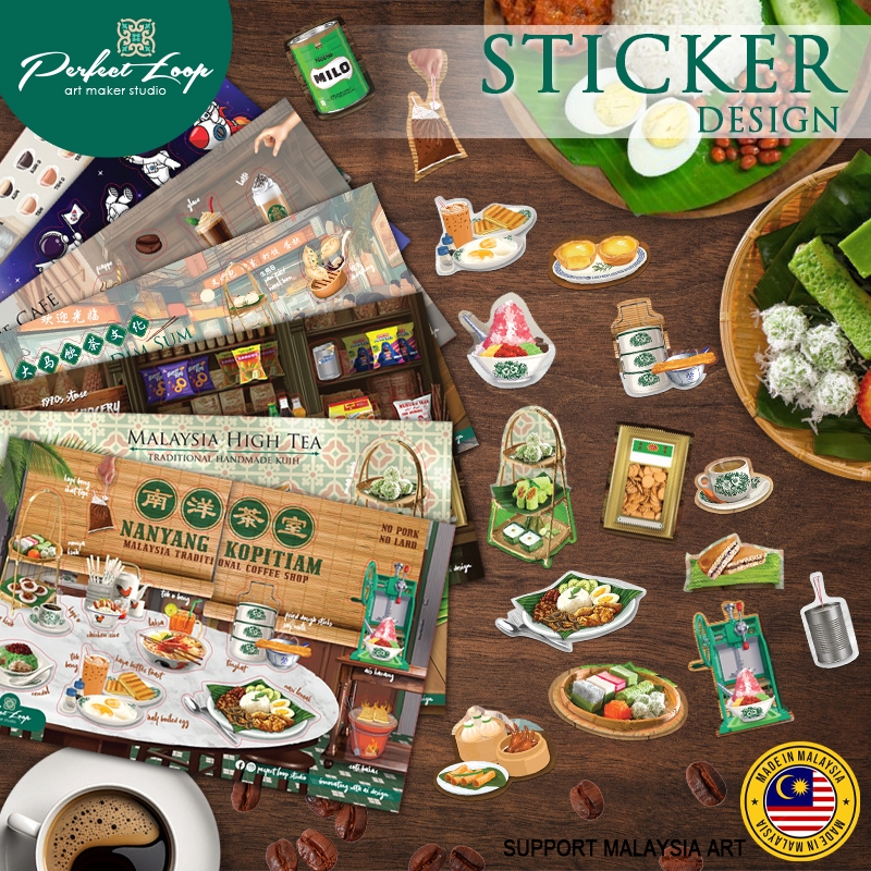 Sticker Design Malaysia Traditional Food Art Cultural (Pelekat Reka ...