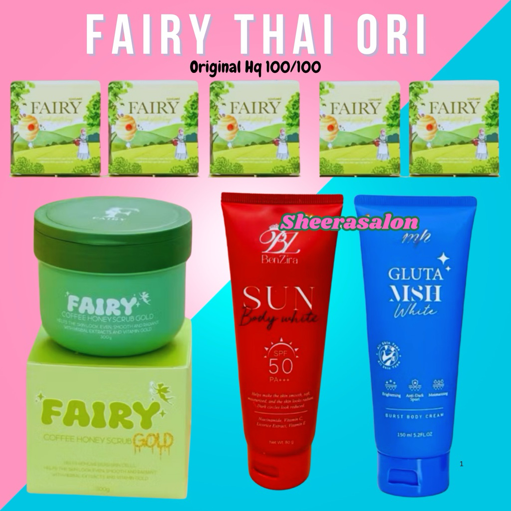 SHEERASALON | Fairy Scrub GOLD | Fairy Gluta MSH White Lotion | Fairy ...