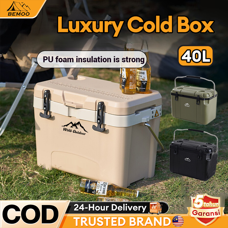 WTHB Portable Cooler Box 40L Luxury Camping Ice Box Peti Sejuk Outdoor ...