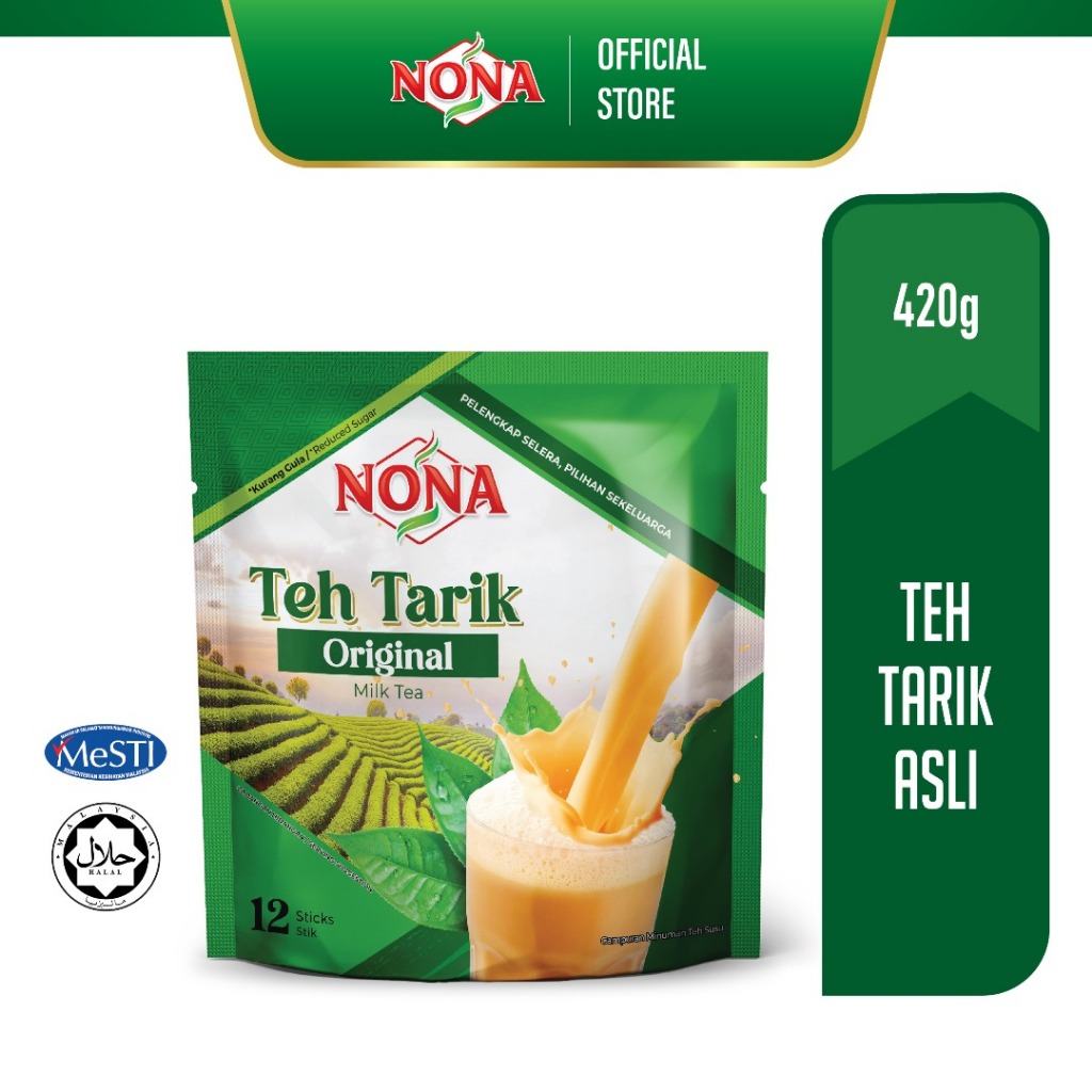 Nona Milk Tea 420g (12x35g) ( Halal , Segar dari kilang , Minuman rumah ...
