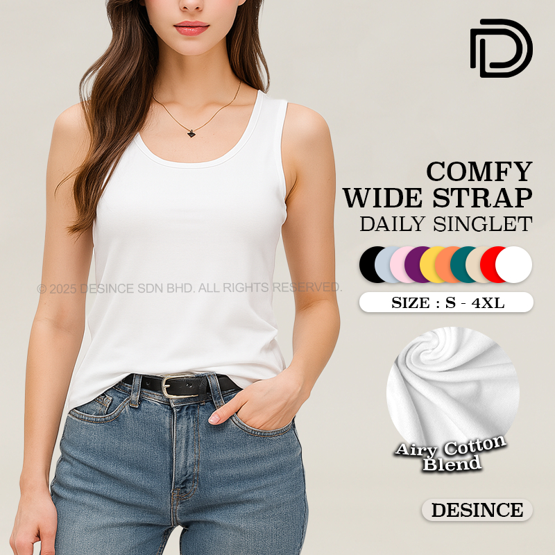 🇲🇾 DESINCE Women Singlet Multi Color Camisole Inner Tank Top Sleeveless ...