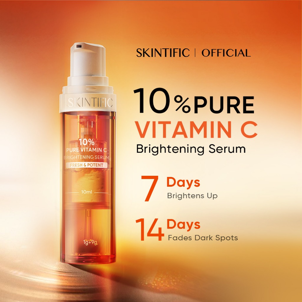 SKINTIFIC 10% Pure Vitamin C Serum Radiant Skin Glow Dark Spot Serum ...