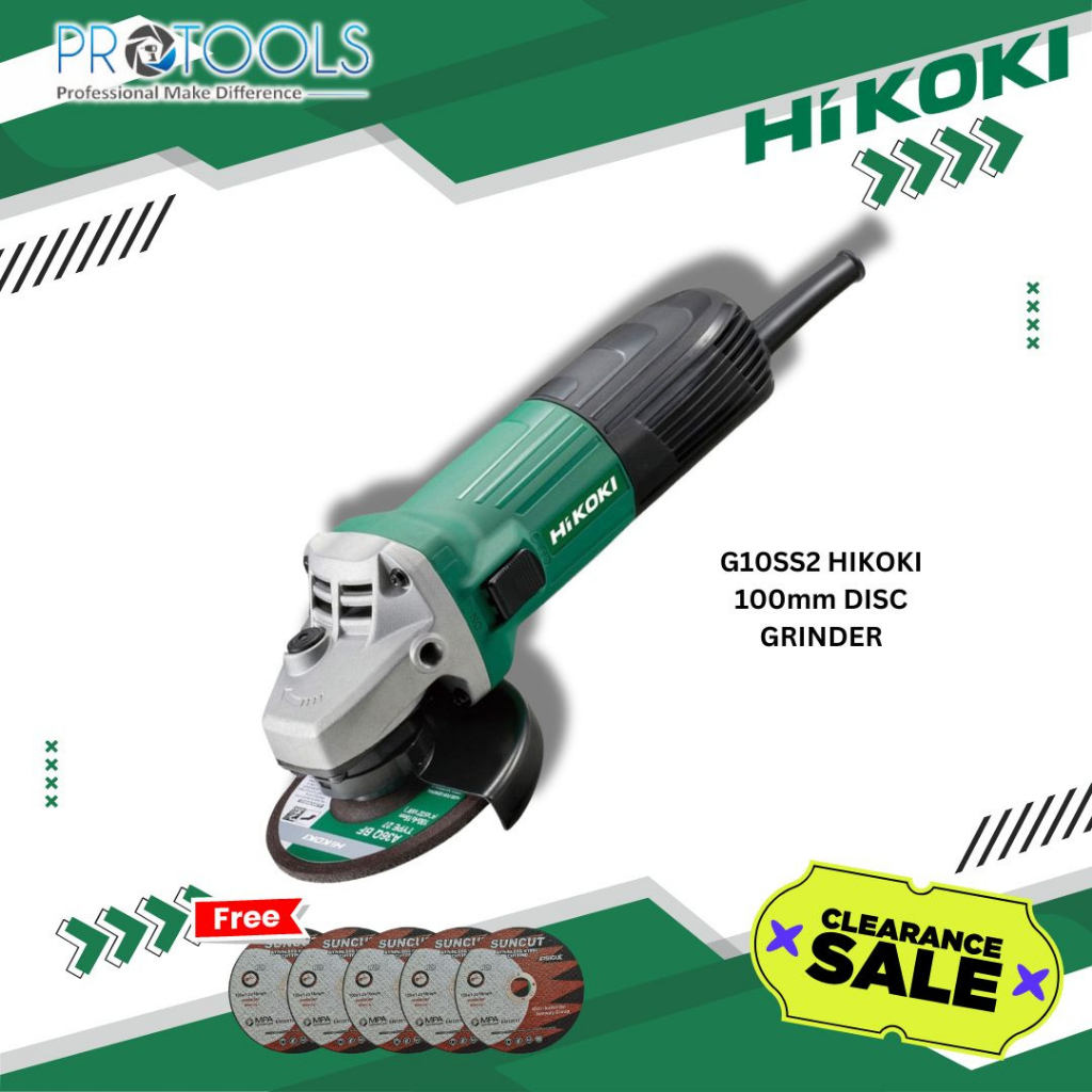 HIKOKI (HITACHI) G10SS2 ANGLE GRINDER 4 600W FOC CUTTING DISC | Shopee ...