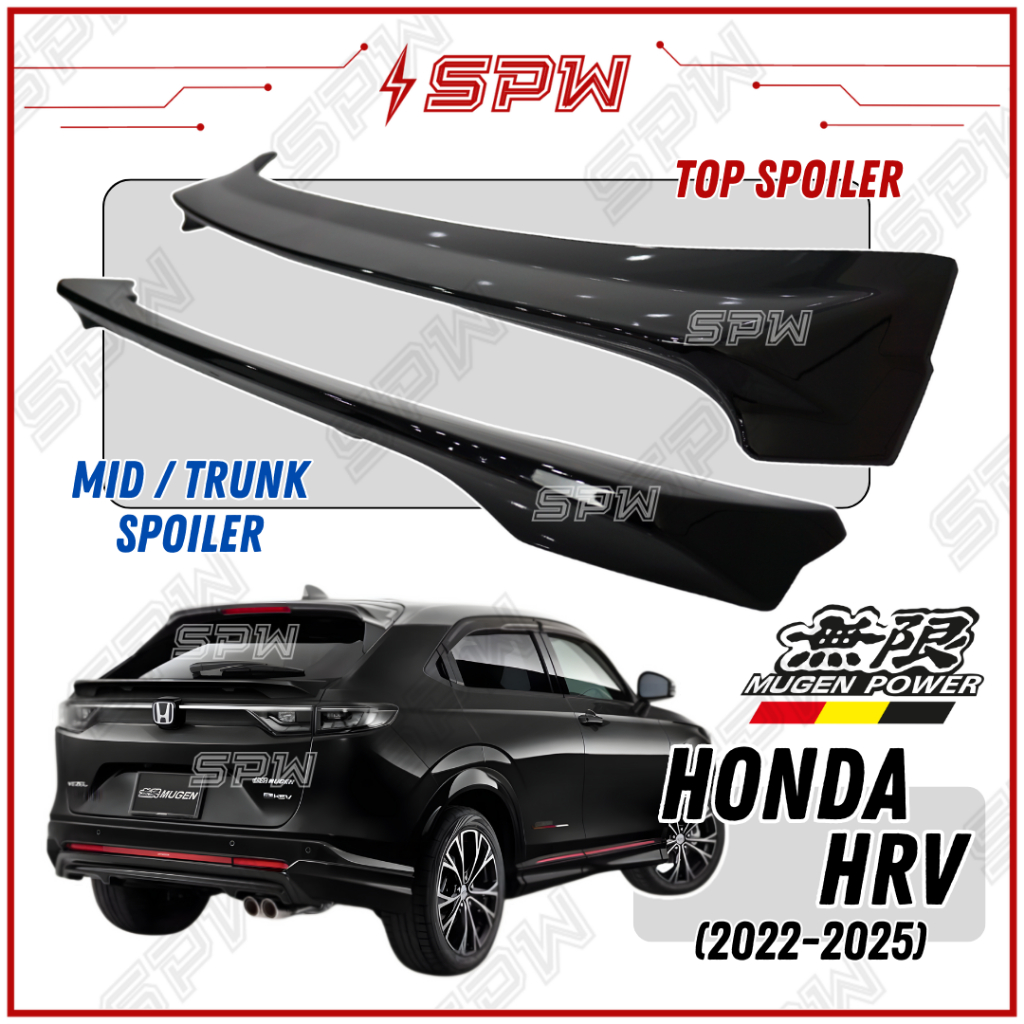 Honda HRV / Vezel (2022-2025) MUGEN Spoiler Top Mid Rear Trunk Ducktail ...